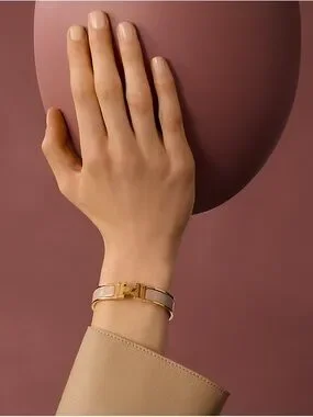 Hermes | Jewelry | Hermes Clic H Bracelet In Etoupe | Poshmark